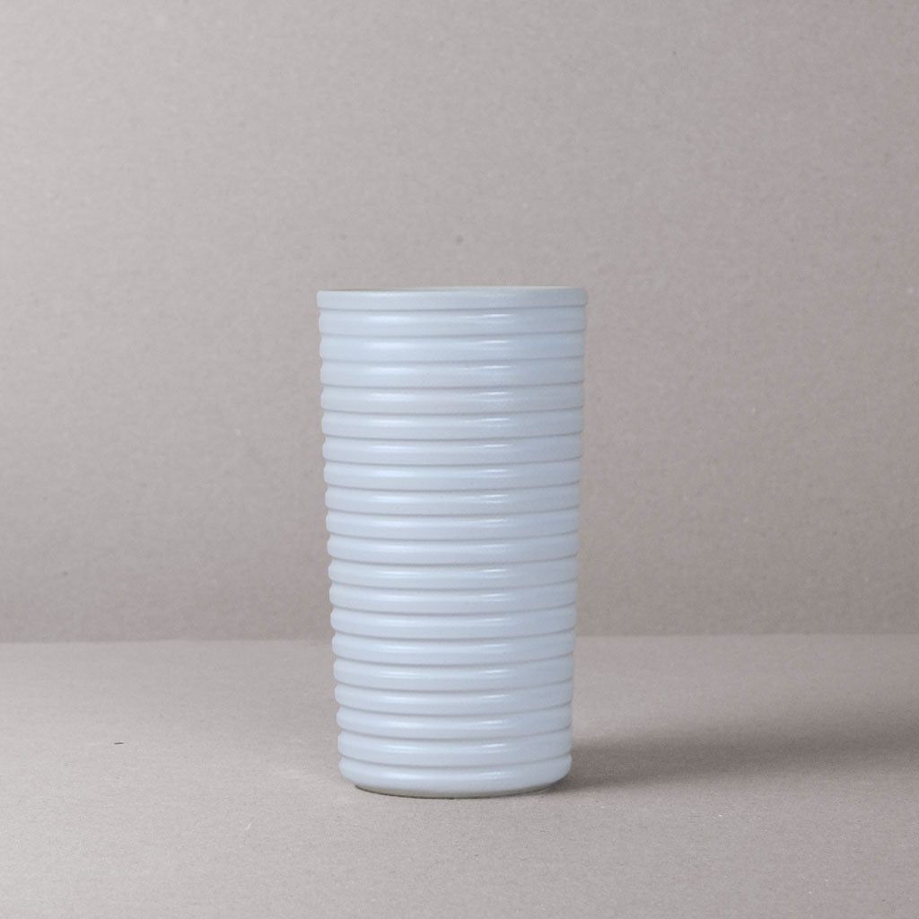 White Ridged Vase – ANTA